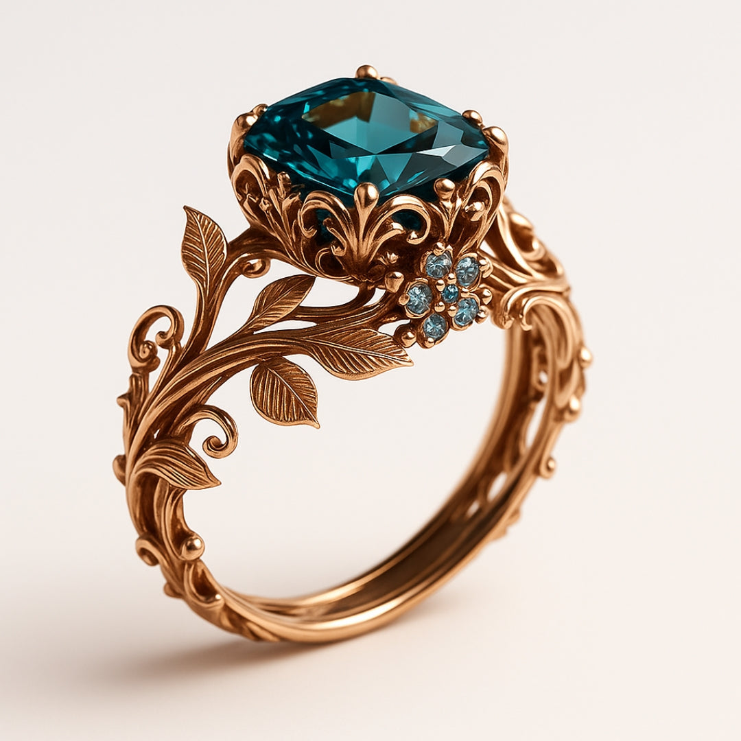Bague en cristal vert naturel – Elise Bruxelles